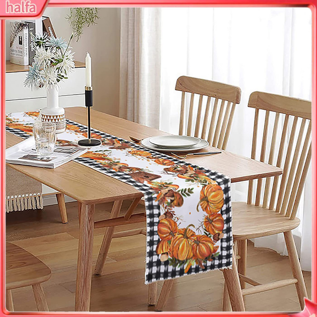 {halfa} Thanksgiving Table Runner Holiday Table Decoration Cloth ...
