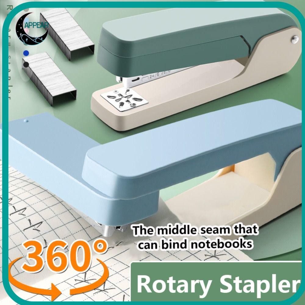 APPEAR Stapler, 360 Degree Rotary Heavy Duty Long Stapler, Multi ...