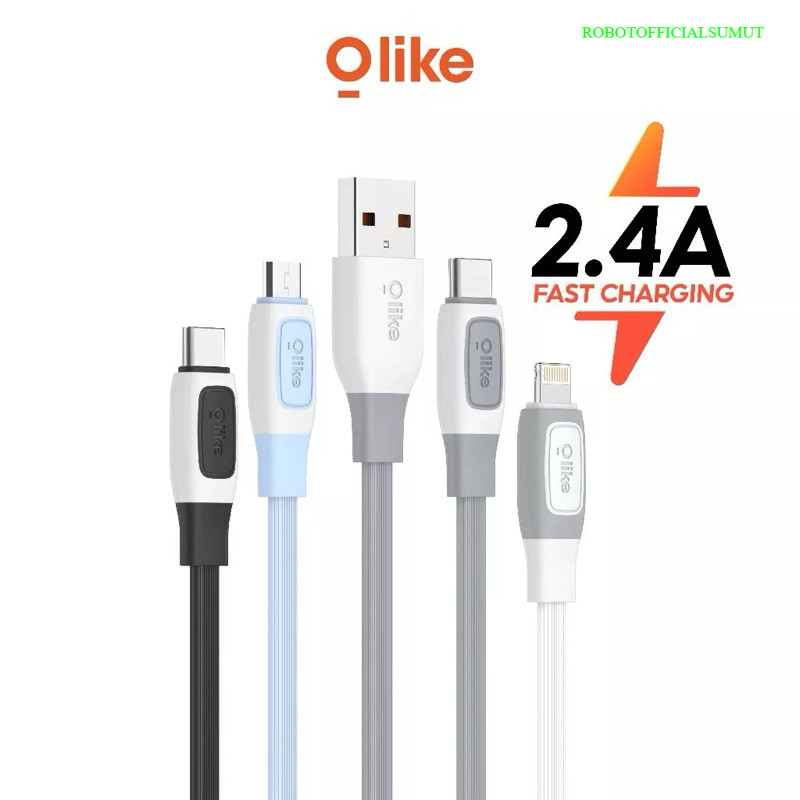 Olike D307 Micro USB / Type-C / Lightning Flat Data Cable Original ...