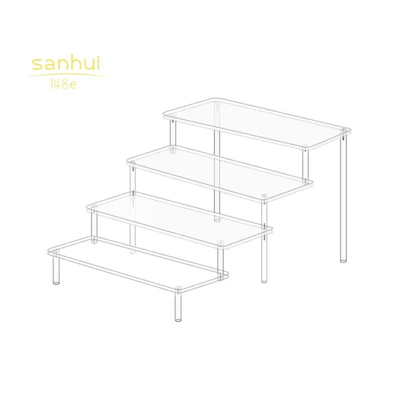 Acrylic 4-Tier Step Display Rack for Place Figures, Dolls, Anime ...