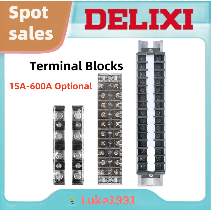 DELIXI 5pcs terminal block TB TC TD high power docking wire high current column rail type tb ...