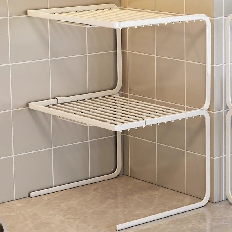 Kitchen Desktop Layered Rack Countertop Rack Pot Rack Handy Tool ...