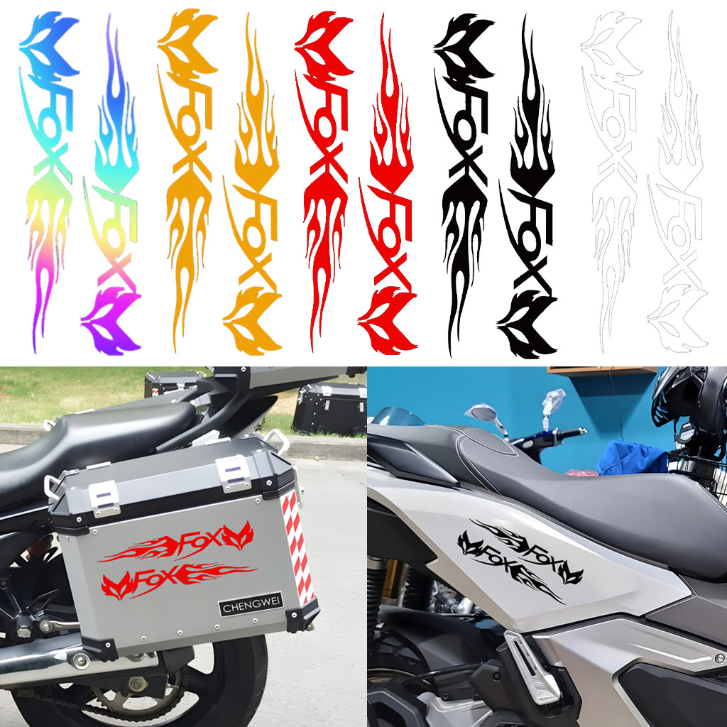 2pcs FOX Flame Wildfire Logo Reflective/laser Sticker for Car ...