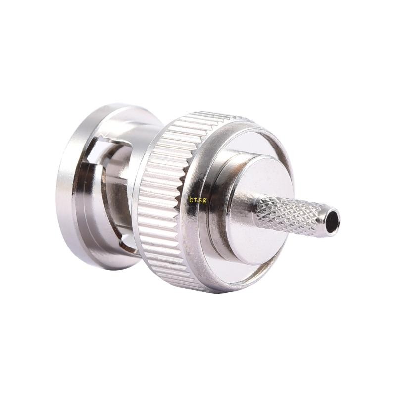 BT BNC Male Straight Crimp BNC-C-J1 5 Antennas Adapter Radio Frequency Coaxial Connectors for ...