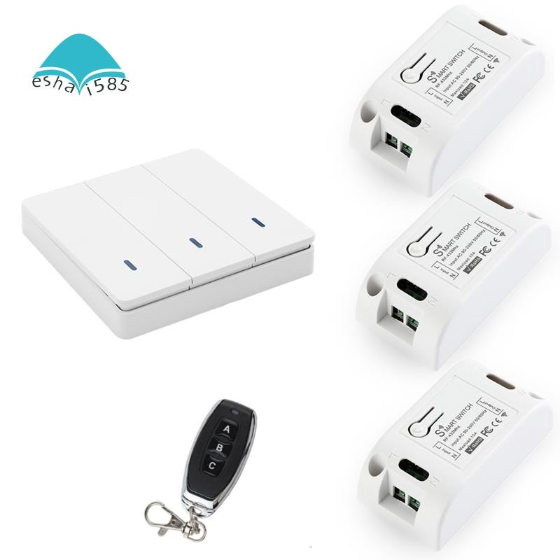 Wireless Smart Light Switch RF 433MHz Lighting Control Intelligent ...