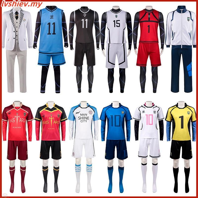 HOLOUN Blue Lock Anime Nagi Cosplay Costume Wig Hoodie Casual Daily ...