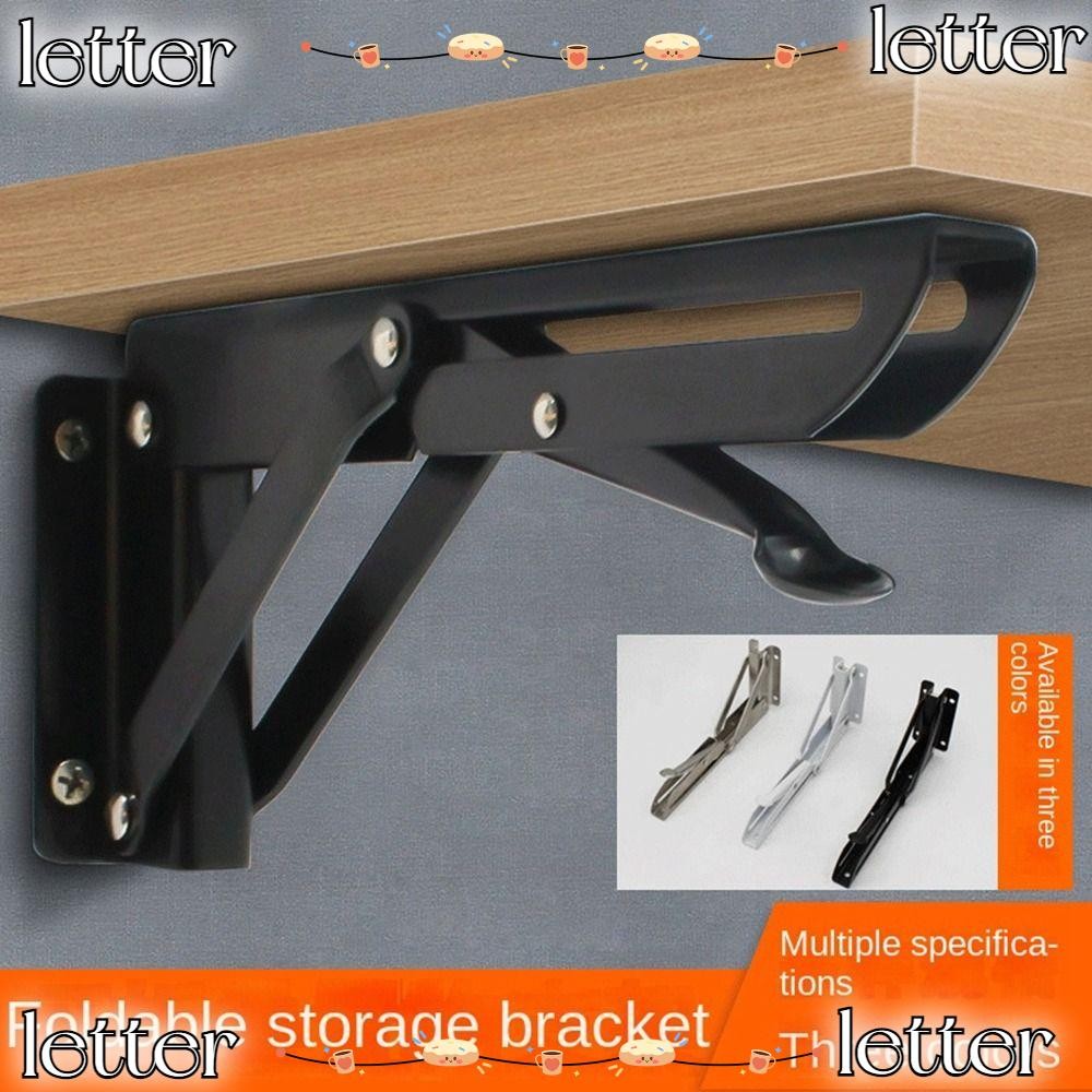 LETTER Folding Shelf Bracket, Stainless steel Adjustable Wall Mounted ...