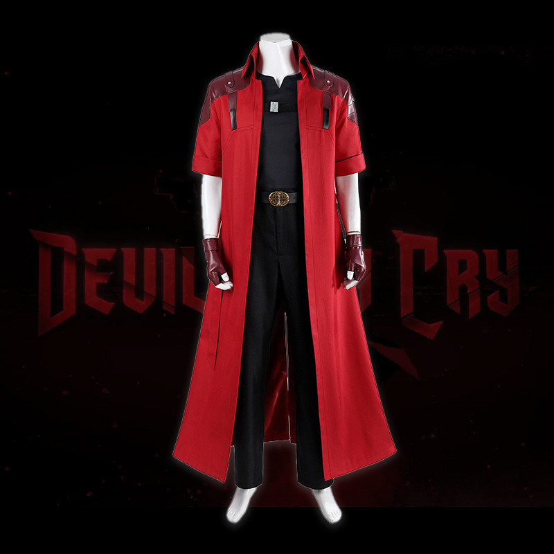 Devil May Cry Anime Cosplay Costume: Dante's Red Short Sleeve Trench ...