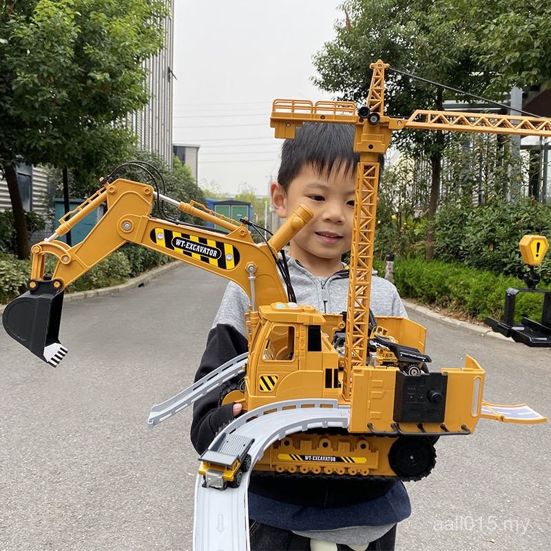Excavator Toy Engineering Vehicle Set Large Excavator Children Boy Big ...