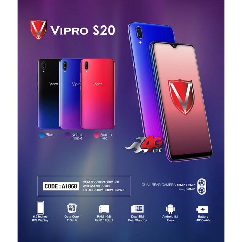 VIPRO S20 6.2INCH 4GB RAM 128GB STORAGE | Shopee Malaysia