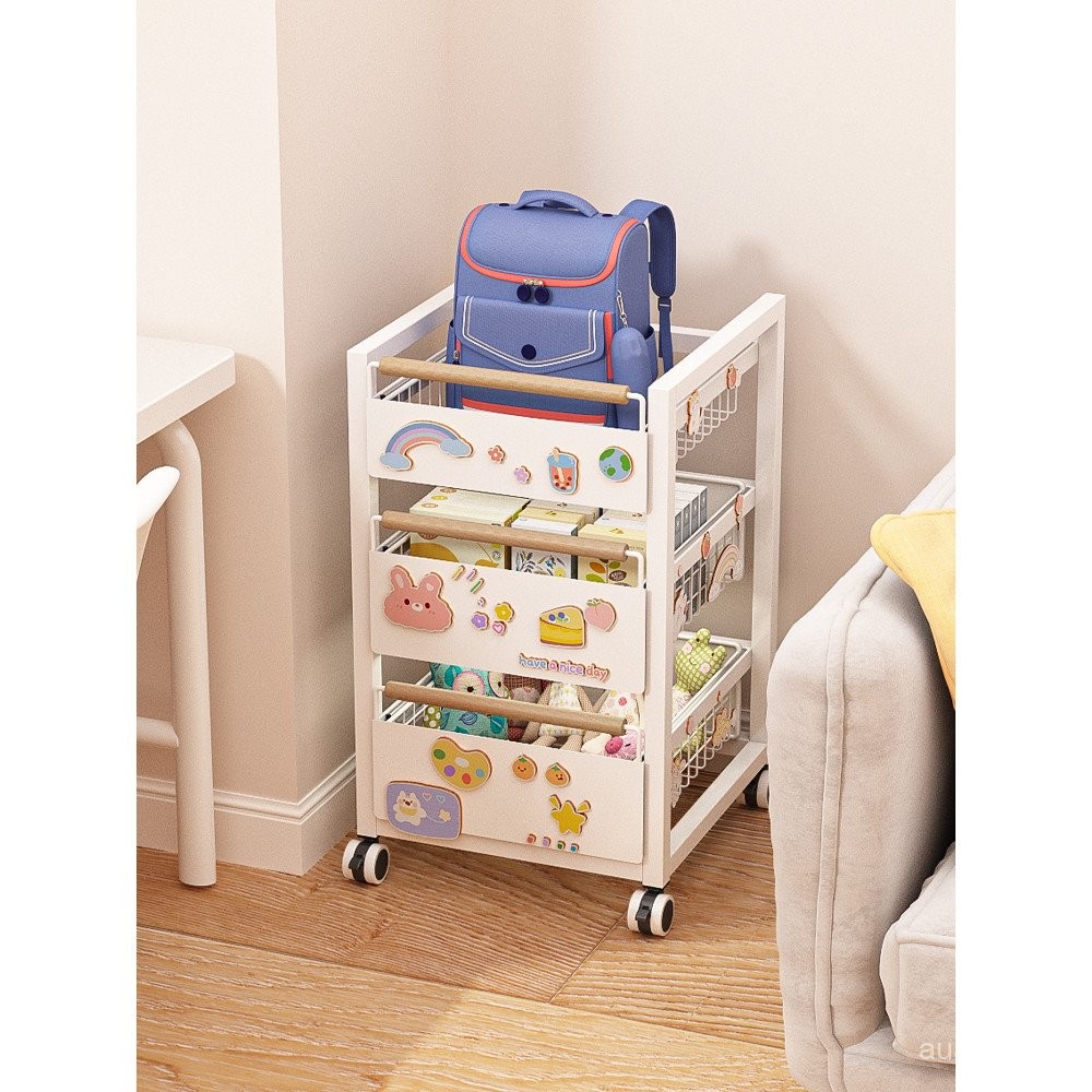 Rak Penyimpanan Beg Sekolah dengan Roda, Troli Alih, Rak Penyimpanan ...