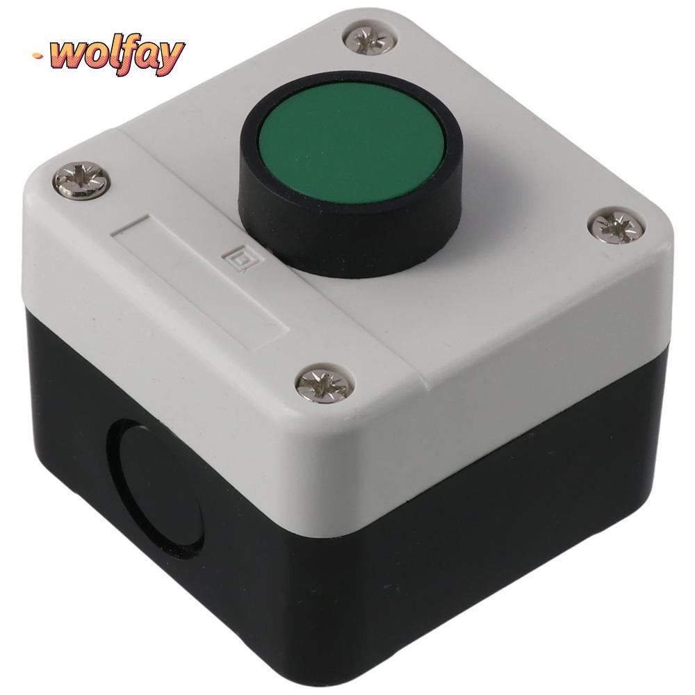 WOLFAY Push Button Switch, Station Box ABS Momentary Switch, Easy Installation One Button ...
