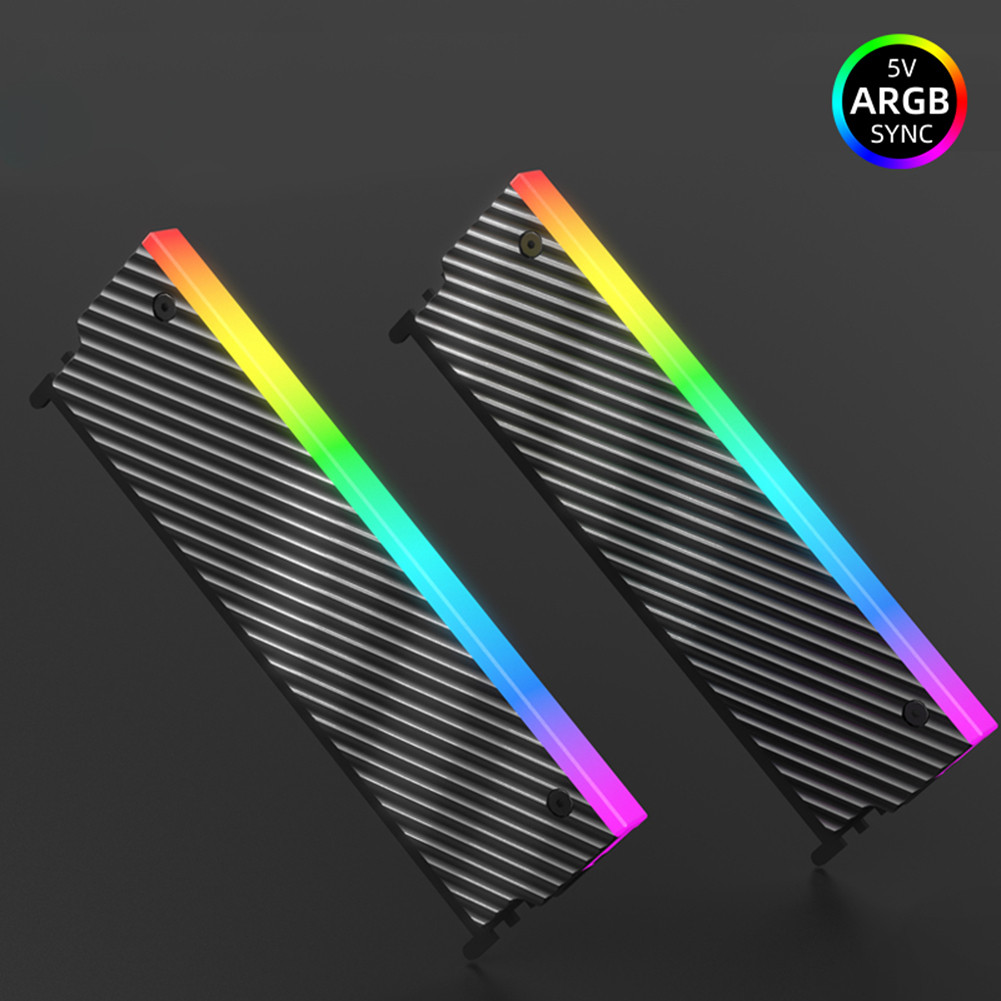 5V 3PIN ARGB RAM Heatsink Radiator PC Cooler Addressable Cooling Vest Heat Sink for DDR2 DDR3 ...