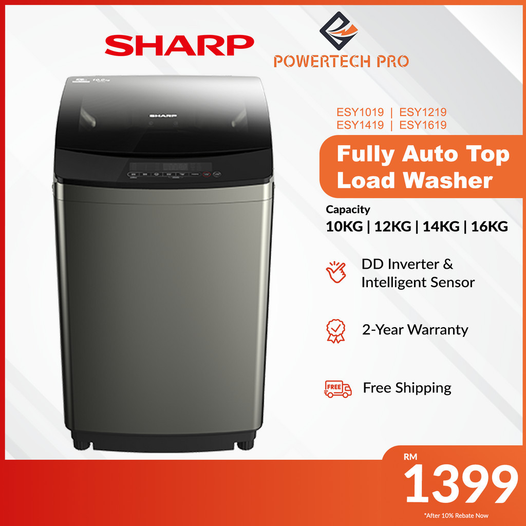 Sharp Washing Machine with DD Inverter S-Pulsator Tub Fully Auto Washer ...