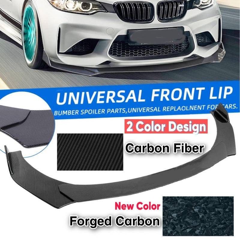 Forged Carbon LIPS Universal Car Front Bumper Diffuser Lip ATIVA AXIA ...