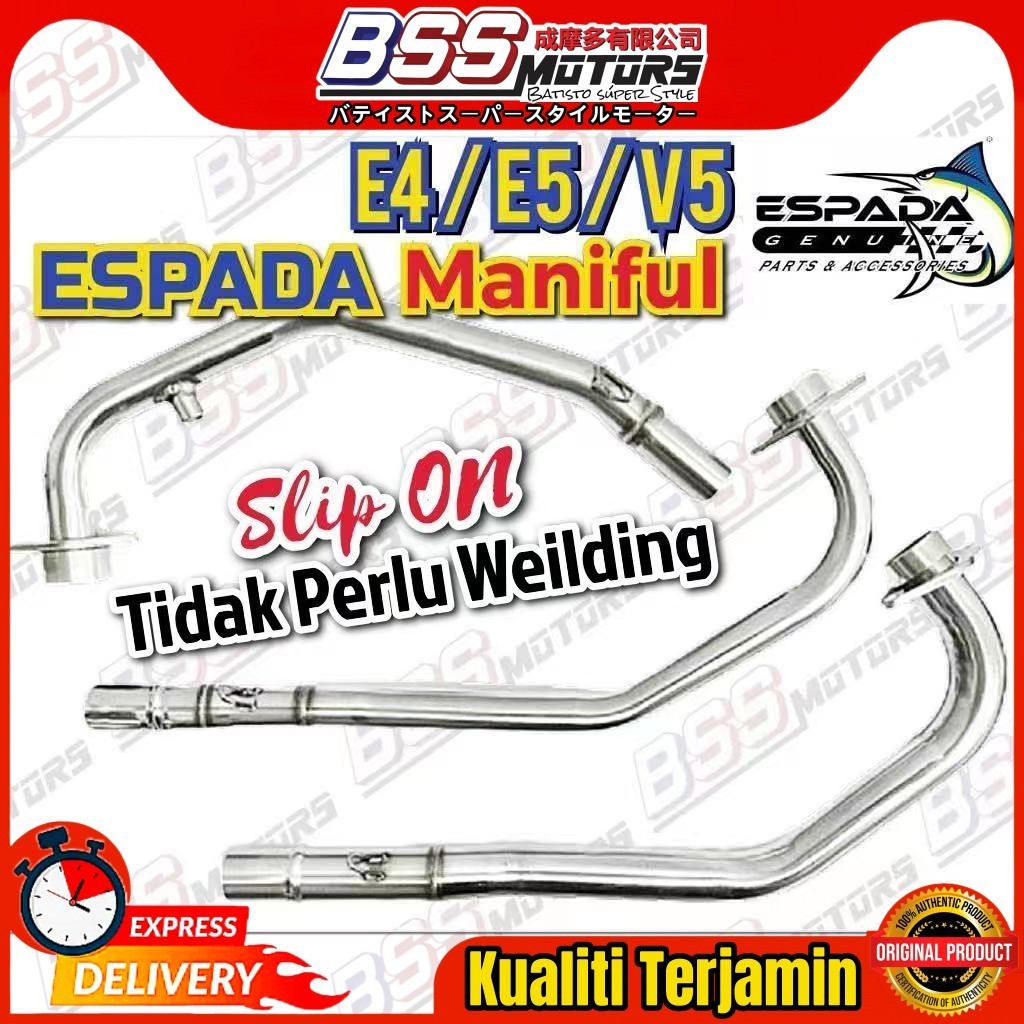 Espada Racing E4 E5 V5 Maniful 28mm 30mm 32mm 35mm Stainless Steel Exhaust Manifold Ekzos LC135 ...