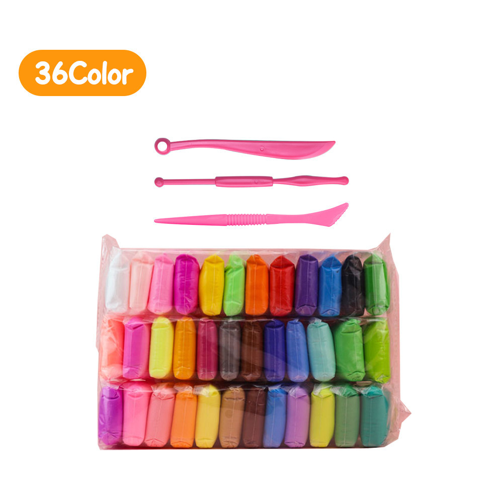 BEVAVAR 12 /24 /36 Colors Super Light Clay Set Non-Toxic Ultralight DIY ...