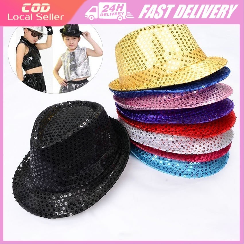 Show Stage props Beading Caps Sequins Decorated Stage Show Hat Unisex ...