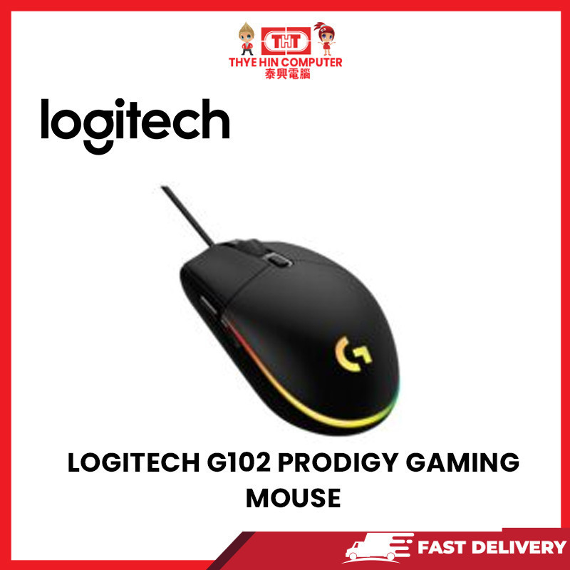 LOGITECH GAMING G102 PRODIGY MOUSE (LIGHTSYNC GAMING MOUSE)-8000 DPI,6 PROGRAMMABLE BUTTONS ...