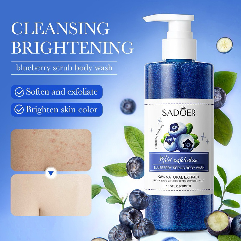 Sadoer Presented New Blueberry Body Scrub Shower Gel 300 Ml Ready Stock | Shopee Malaysia