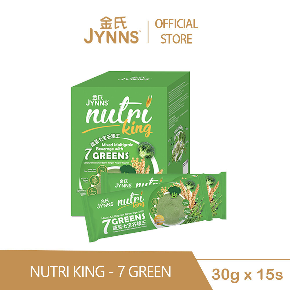 JYNNS Nutri King Mixed Multigrain Beverage with 7 Greens (30g x 15’s ...