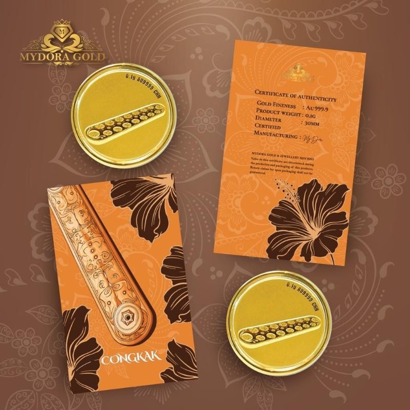 MYDORA Congkak | Tradition Series 999.9 Gold Wafer Coin (0.1g) | Shopee ...