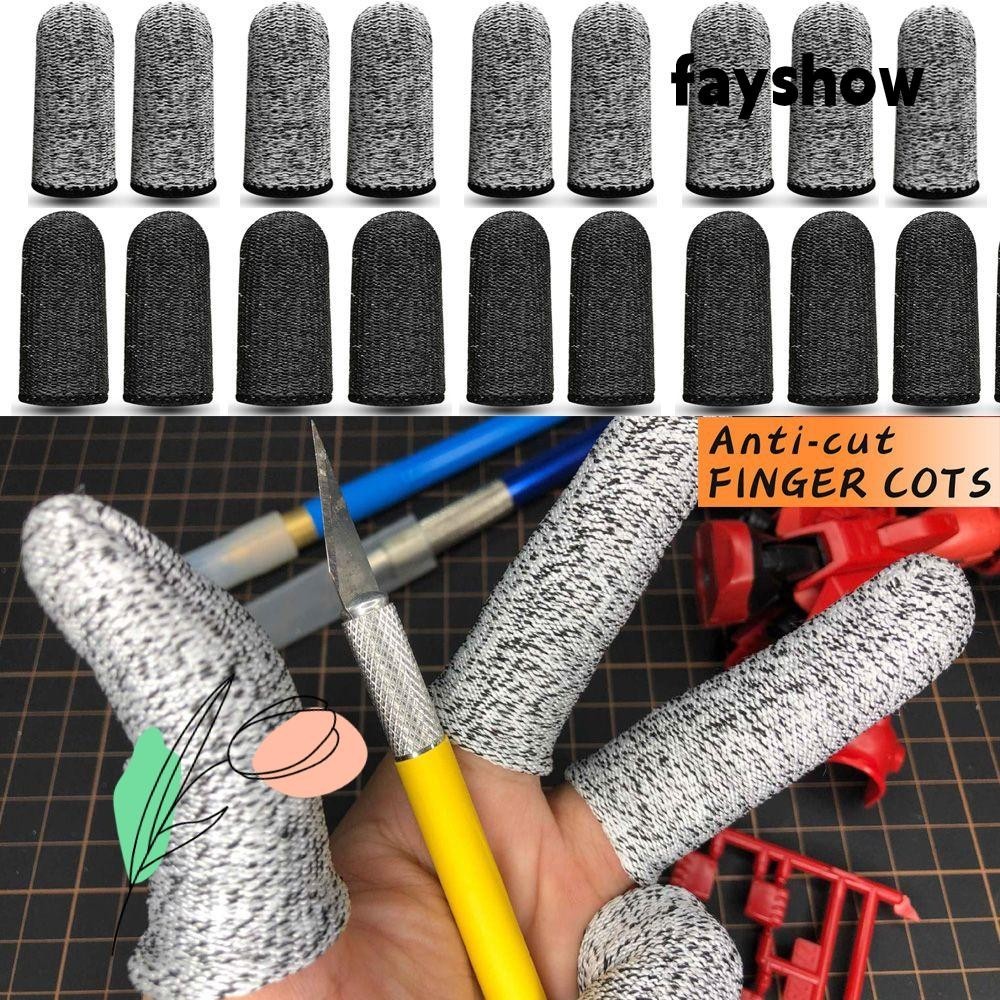 FAYSHOW 5Pcs Anti-Cut Finger Cover Multipurpose Workplace Safety ...