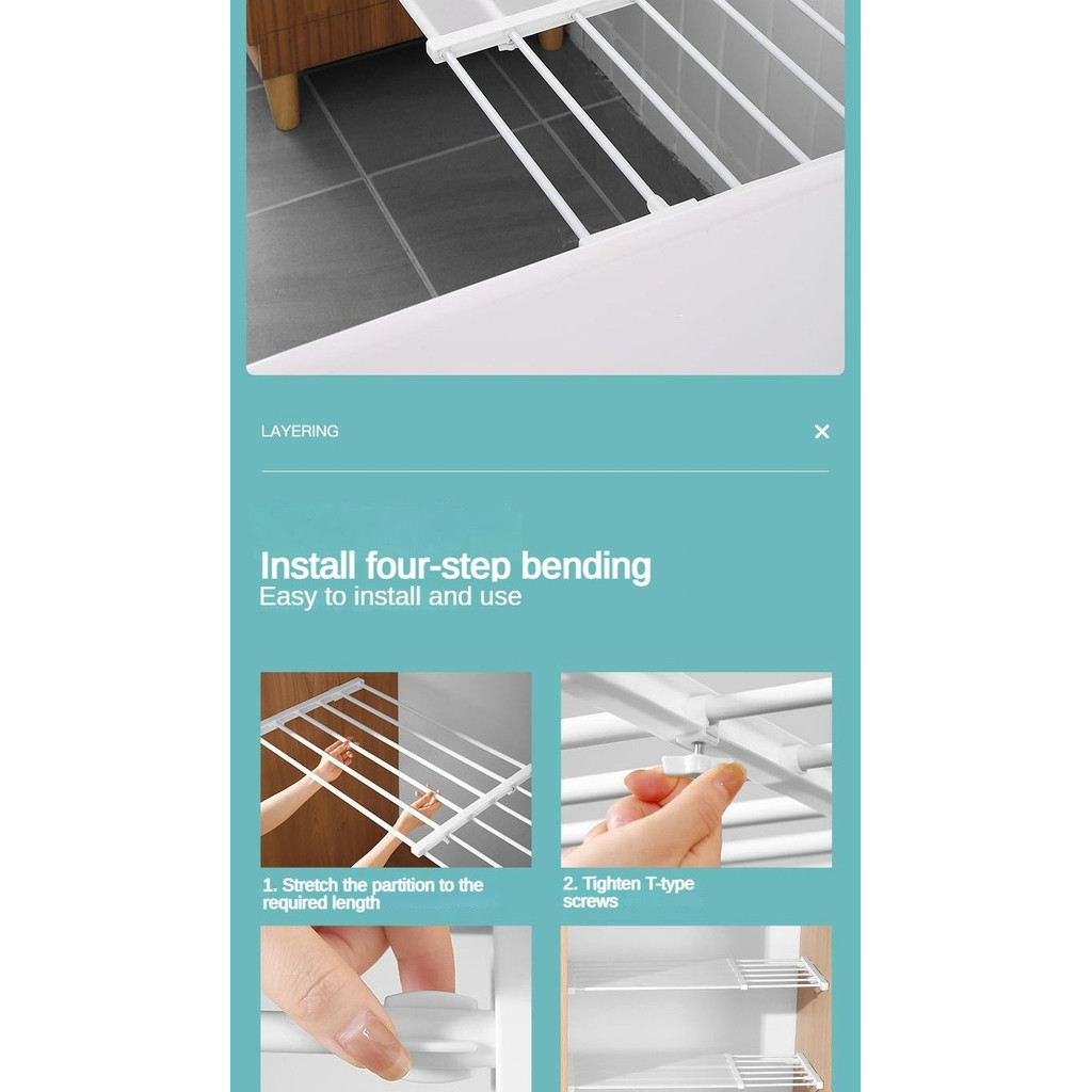 Adjustable Shelf Divider for Wardrobe and Cupboard Partition ...