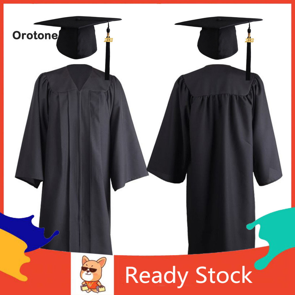 [Ready stock] 1 Set Graduation Uniform with Tassel Zipper Closure Long ...