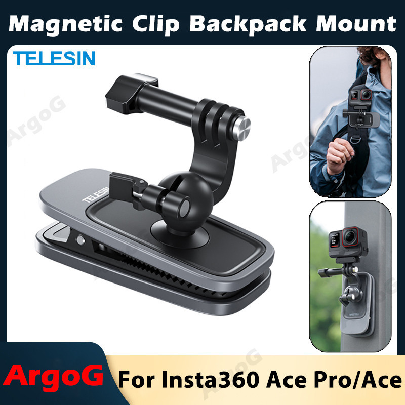 TELESIN Magnetic Clip Backpack Mount For Insta360 Ace Pro 2 / Ace 360 ...