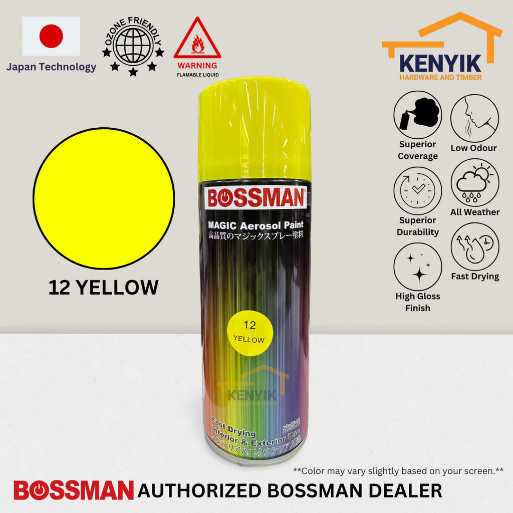 BOSSMAN 400mL Magic Aerosol Spray Paint Automotive Quality / Spray ...