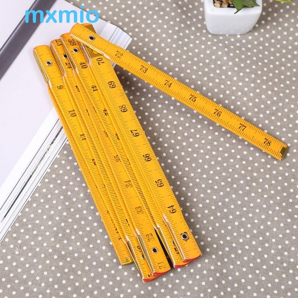 MXMIO 1M 2M Folding Wooden Ruler, Double Sided Scale General Use Inch ...