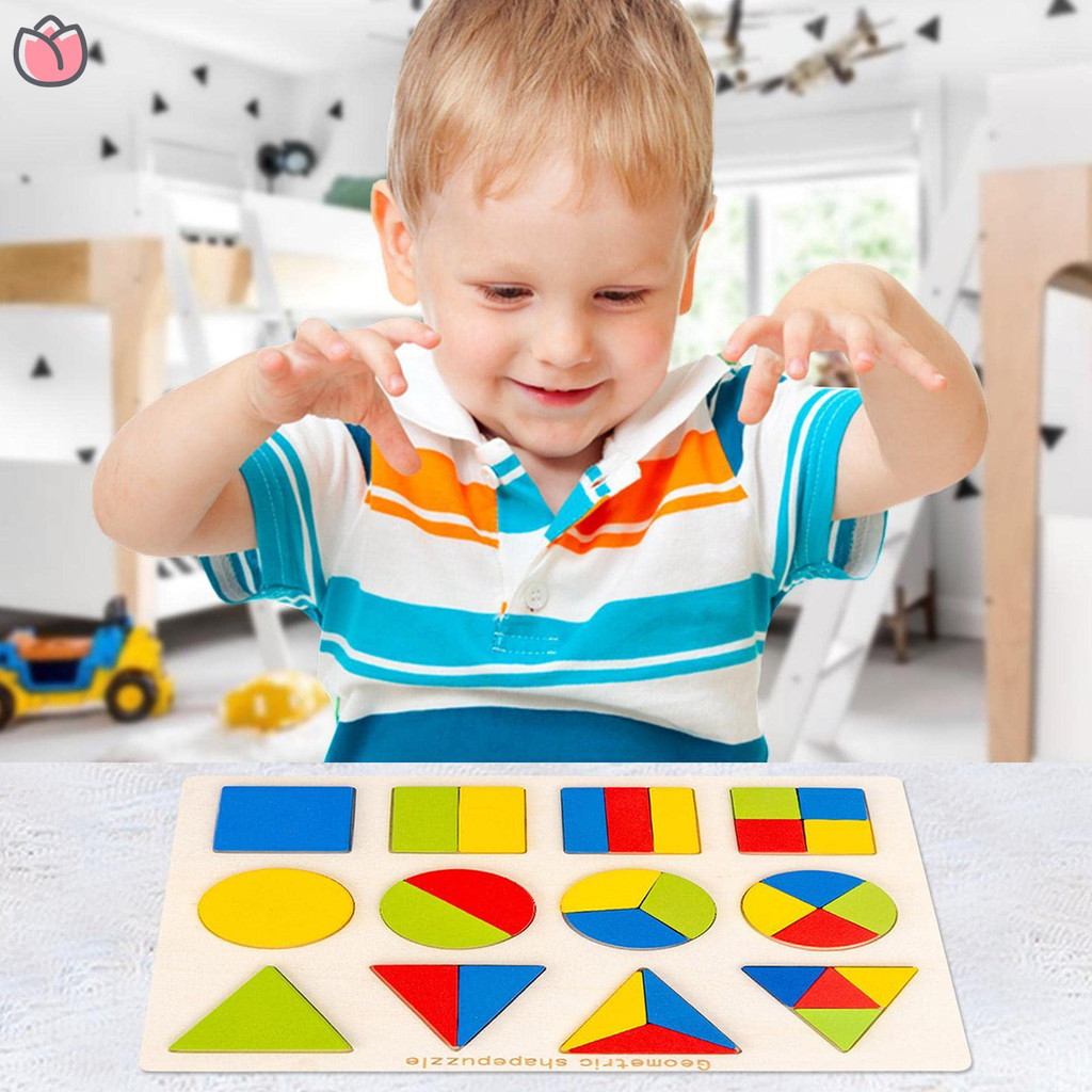 Shape building puzzles Colorful geometric shapes designed for children ...
