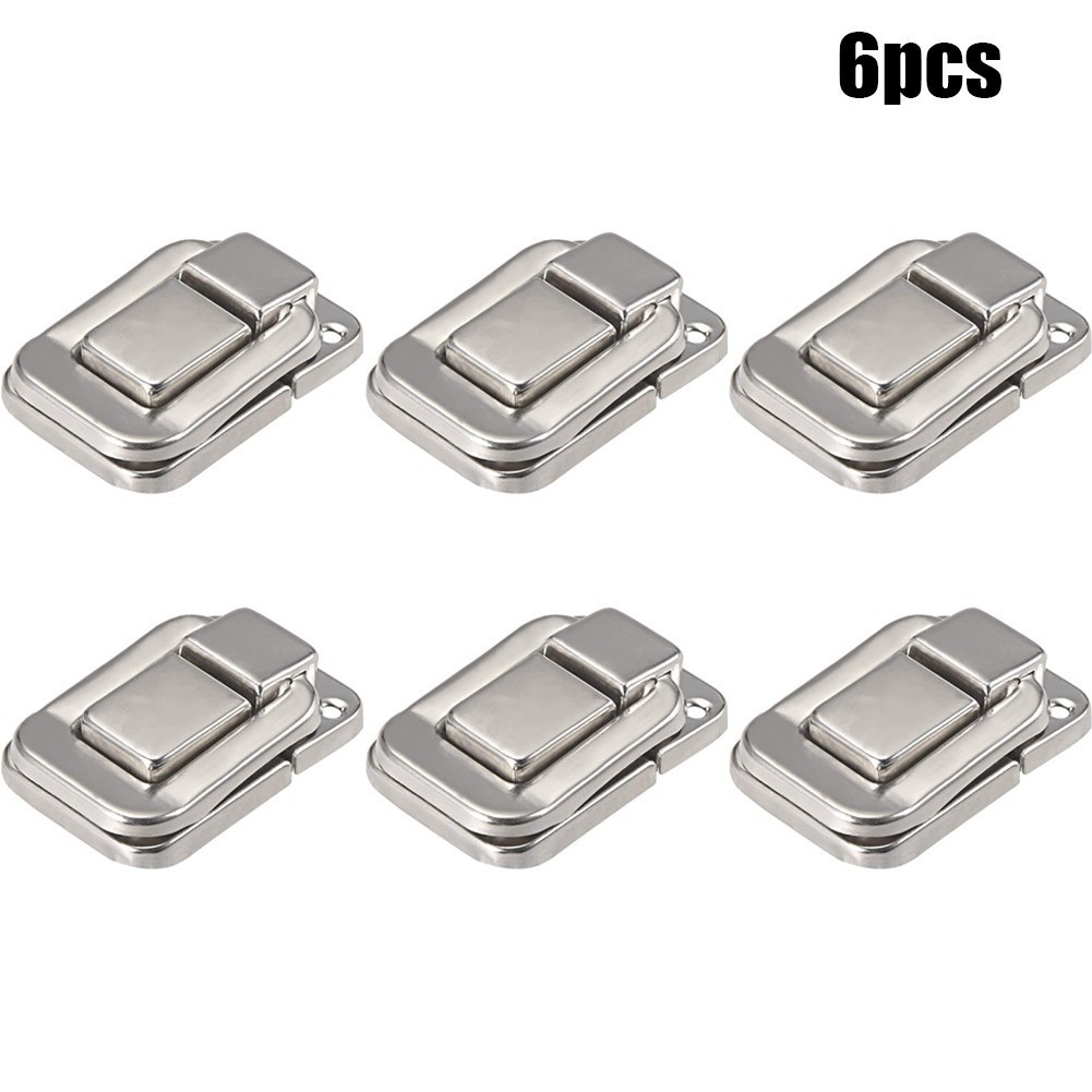 (MULSTORE) 6 x Small Nickel Case Toggle Catch Lock Suitcase Box Trunk ...
