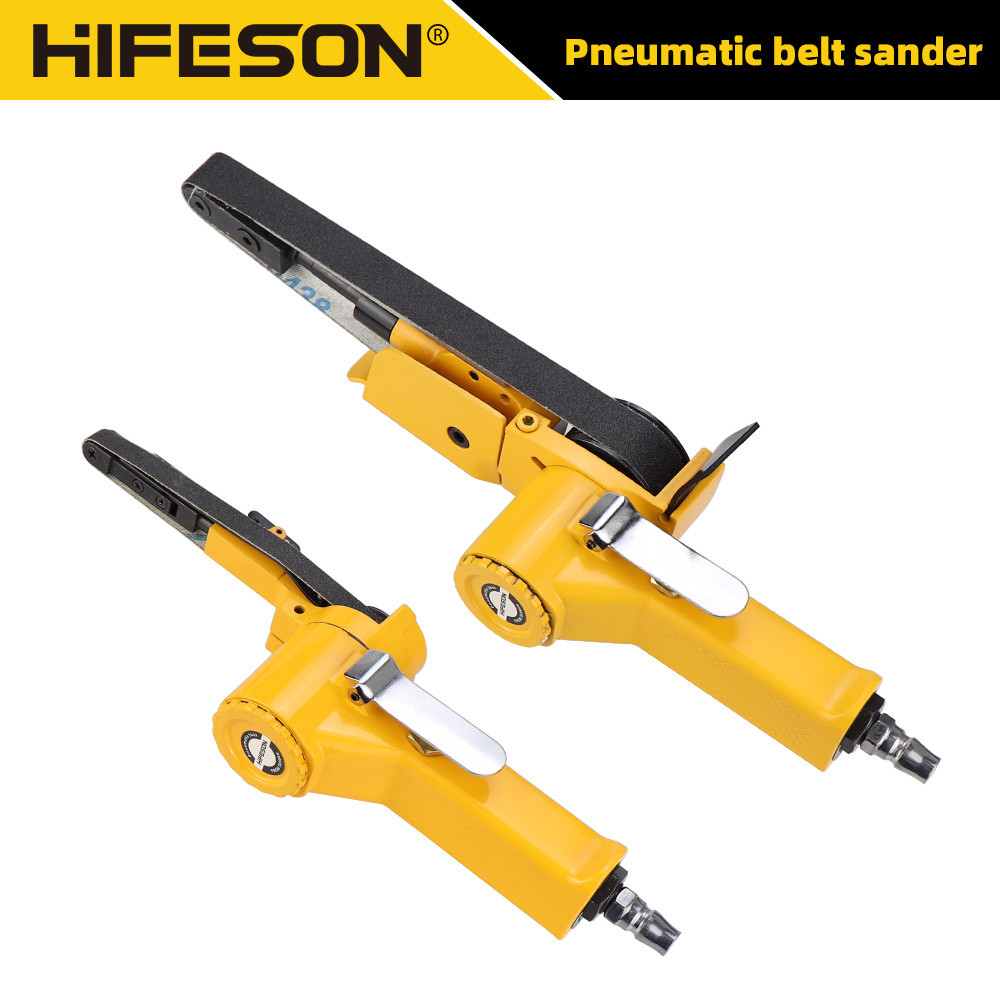HIFESON 10MM/20MM Air Belt grinder 3/8" Pneumatic Belt Sander Air Angle ...