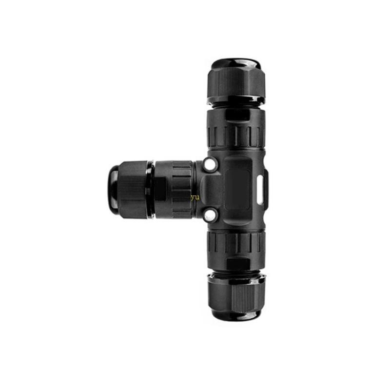 yu IP68 Waterproof Connector T Shape 3 Pin Cable Gland Sleeve ...
