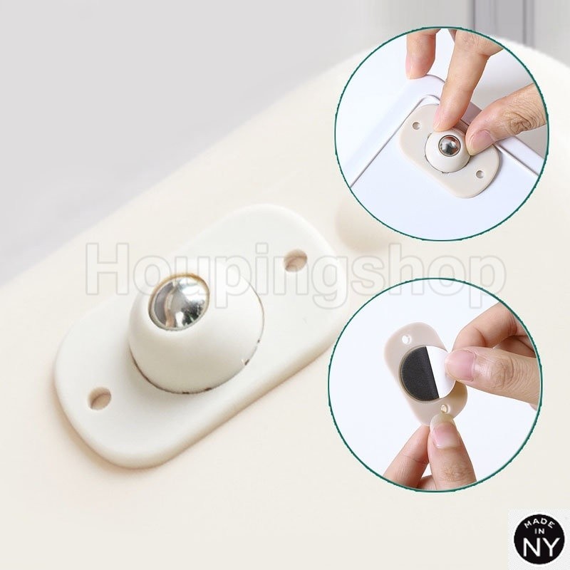 NY 4pcs Rotating Wheel Self-adhesive 360º Rotating Wheels Mini Swivel ...