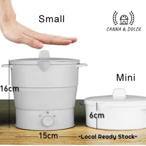 Portable Folding Electric Pot Travel Cooking Pot (Grey) | Shopee Malaysia