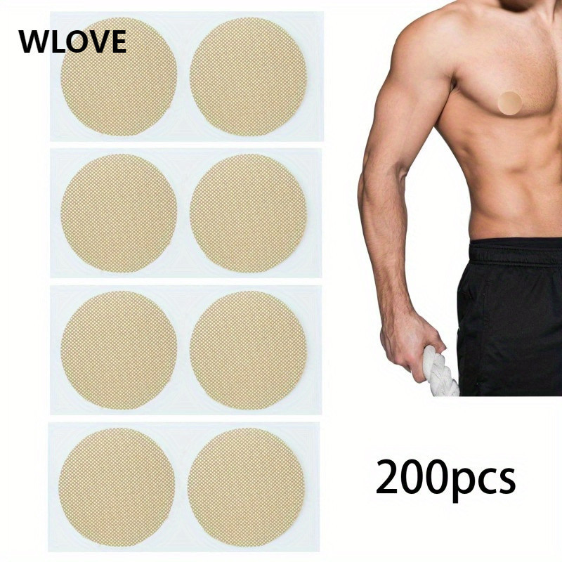 200pcs disposable sports nipple patches for men with skin color ...