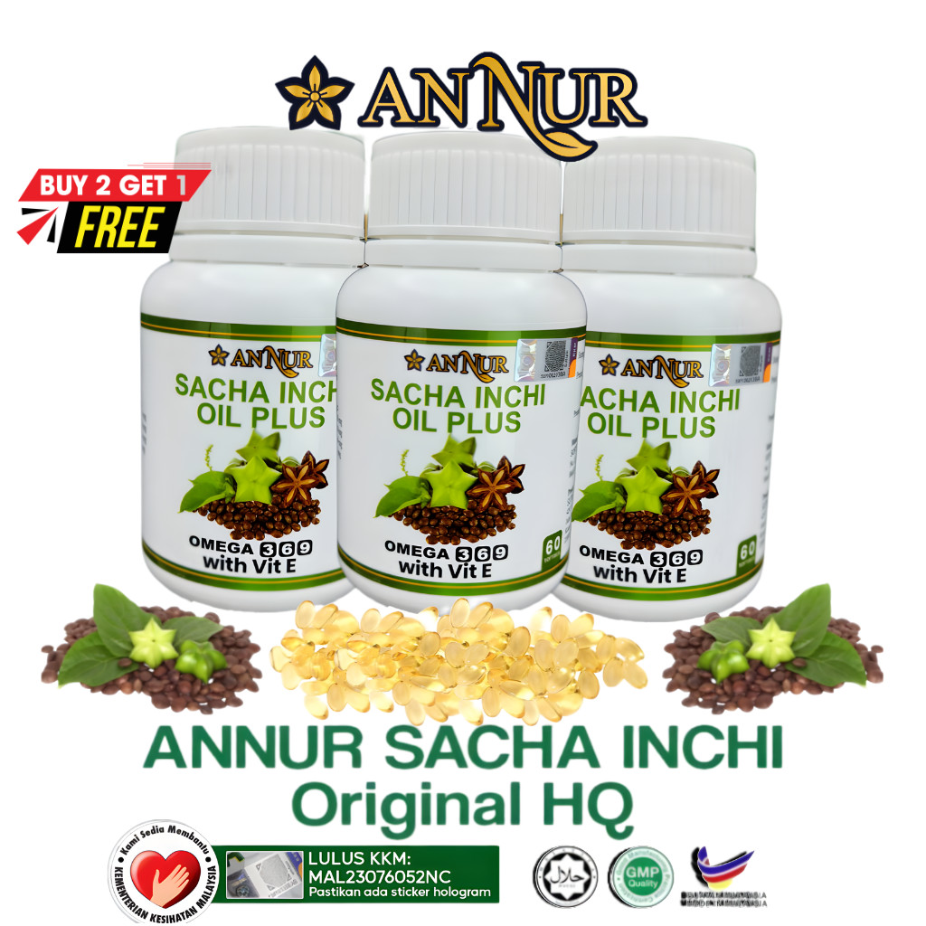 Buy2 Free1 !!! SACHA INCHI OIL PLUS AnNUR (100%ORIGINAL) | Shopee Malaysia