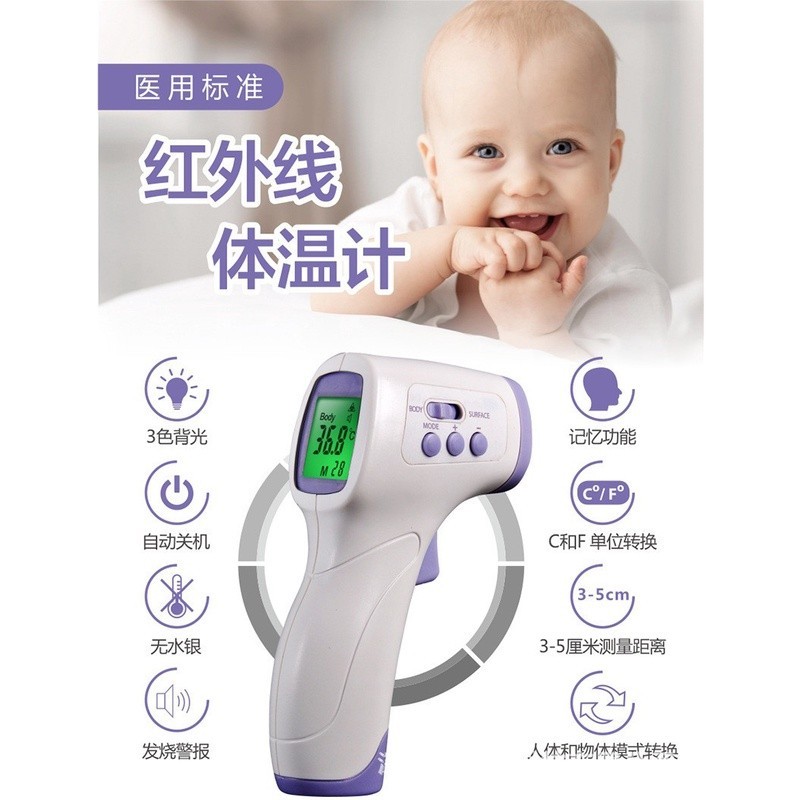 (LATEST VERSION) WITH FREE BATTERY) Precise Trio Color Thermometer ...