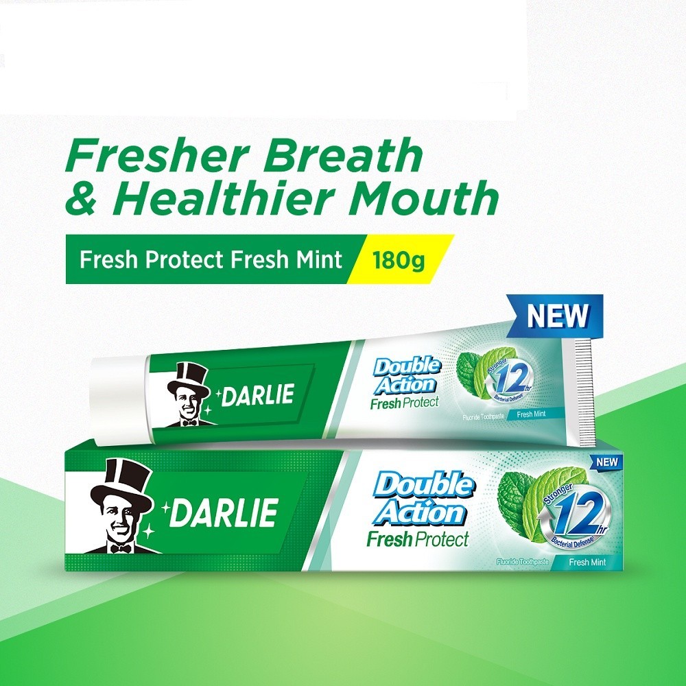 Darlie Double Action Fresh Protect Toothpaste Fresh Mint 180g | Shopee Malaysia