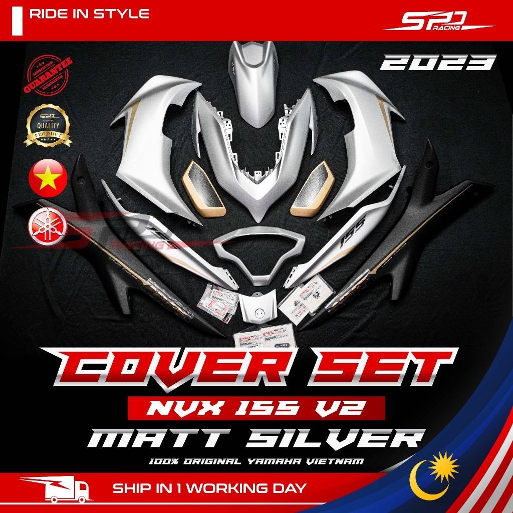 Cover Set for NVX V2 ( MATT SILVER 2023) 100% ORIGINAL YAMAHA VIETNAM ...