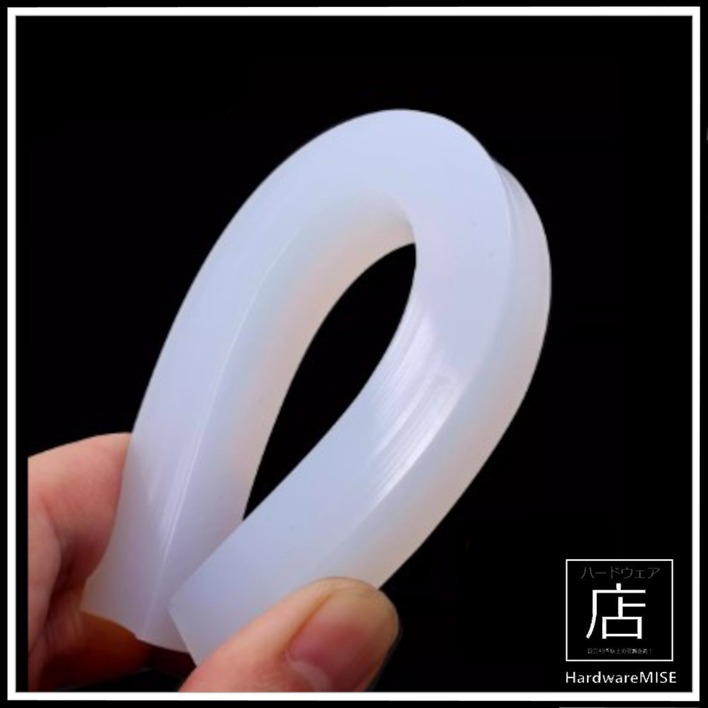 Silicone Strip Thicker Translucent White Solid Silicone Rubber Square Strips Rectangular Seal ...