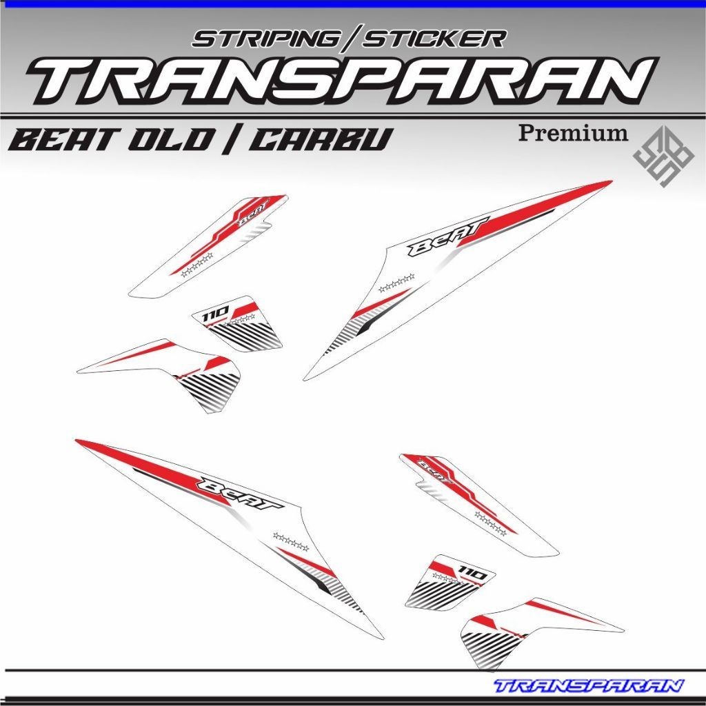 Beat OLD Motorcycle Transparent STRIPING/UV Transparent OLD BEAT ...