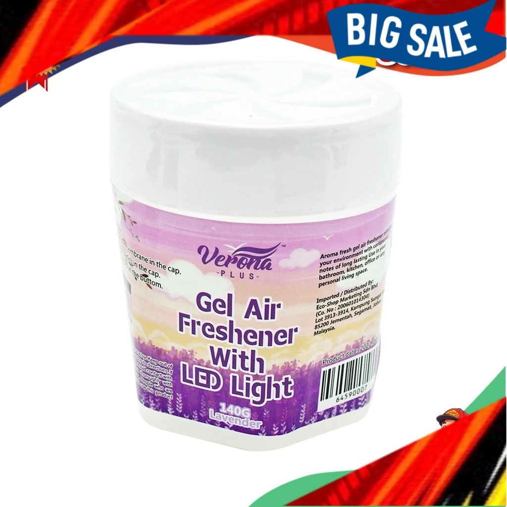 Gel Penyegar Udara Berlampu, Plus Lavender Gel Air Freshener With LED ...