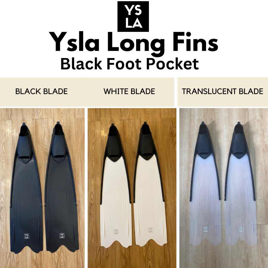 Wave Ysla Freedive and Spearfishing Long Freediving Fins Black Foot ...