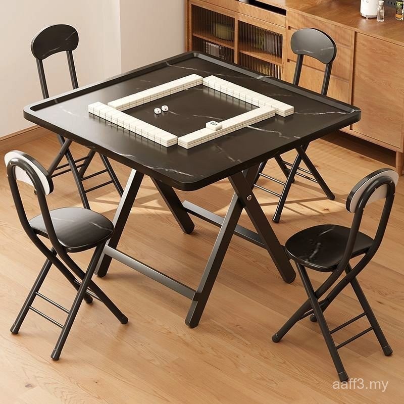 Folding Mahjong Table Household Dining Table Dual-Use Multifunctional ...