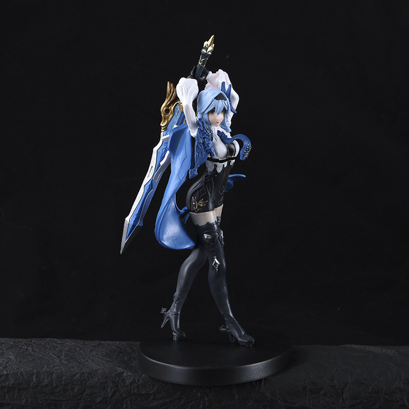 Genshin Impact Peripheral Wave Knight Postur Berdiri Eula Figure Model ...