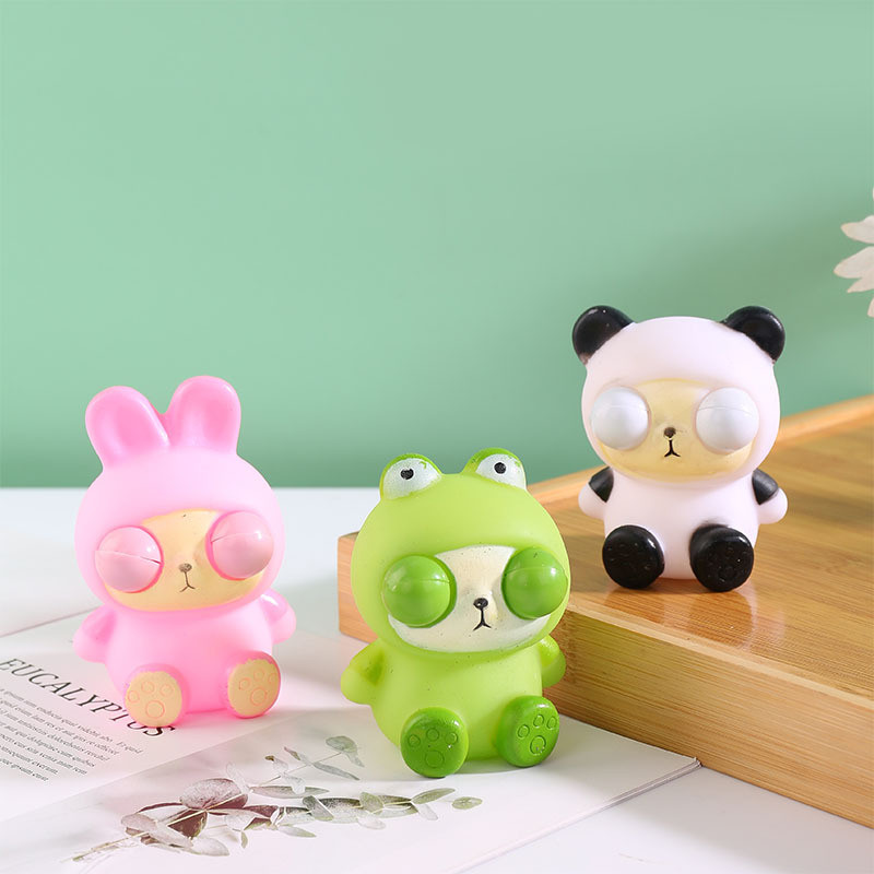 Cartoon Decompression Eye-Popping Rabbit Squeezing Toy Squeeze Doll ...